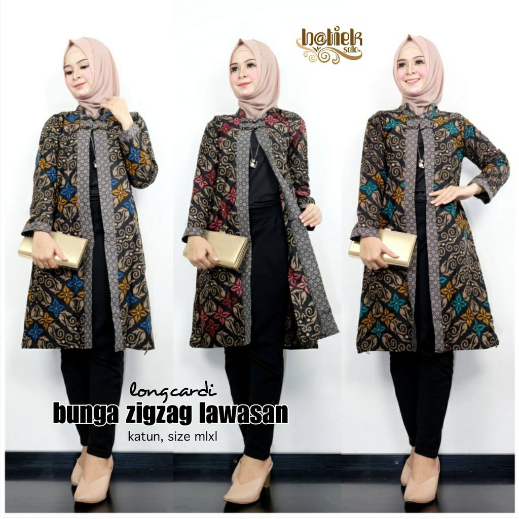 Various batik Kombi Tunic and Longcardi Zigzag Lawasan Flower / Aluna ...