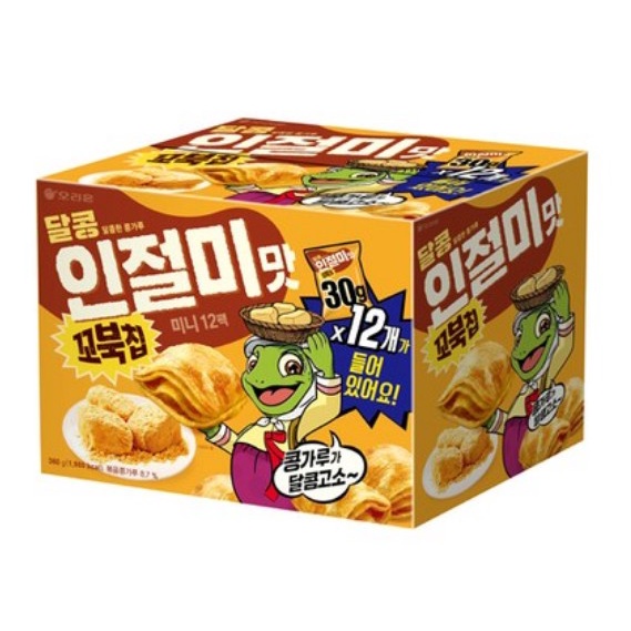 Kobuk Chip Mini Sweet Soybean Flour Injeolmi Flavor 30g*12 Pieces ...