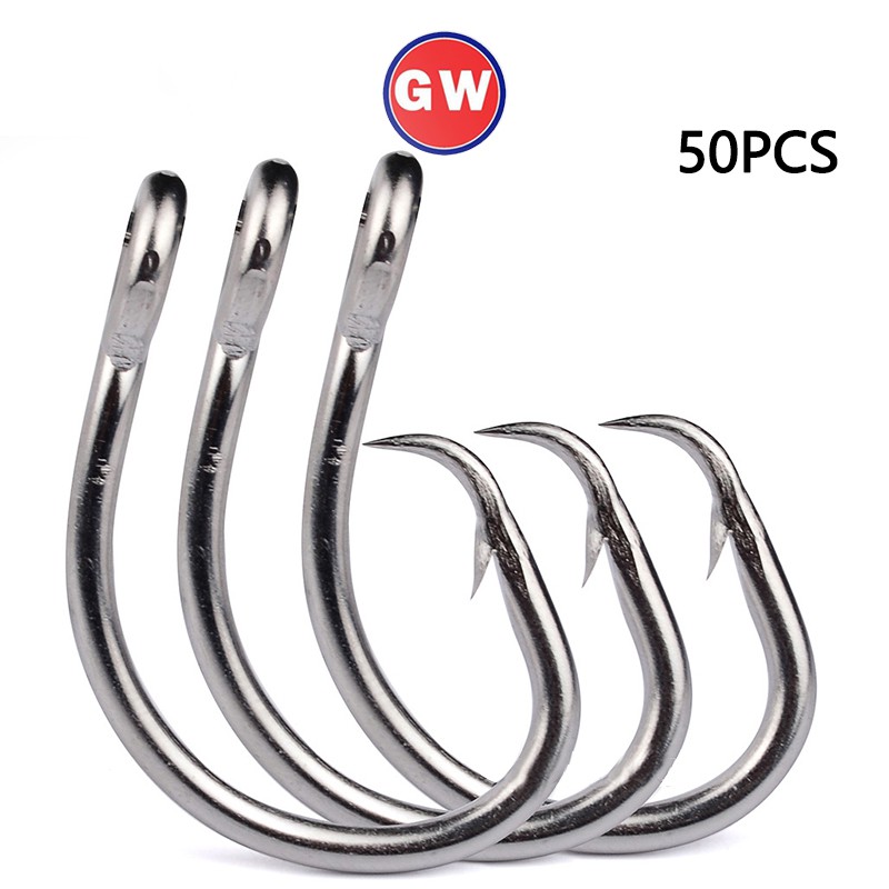 Fishing Hook 50PCS Shrimp Hook Deep Sea Hook Crank Hook Eagle Hook ...