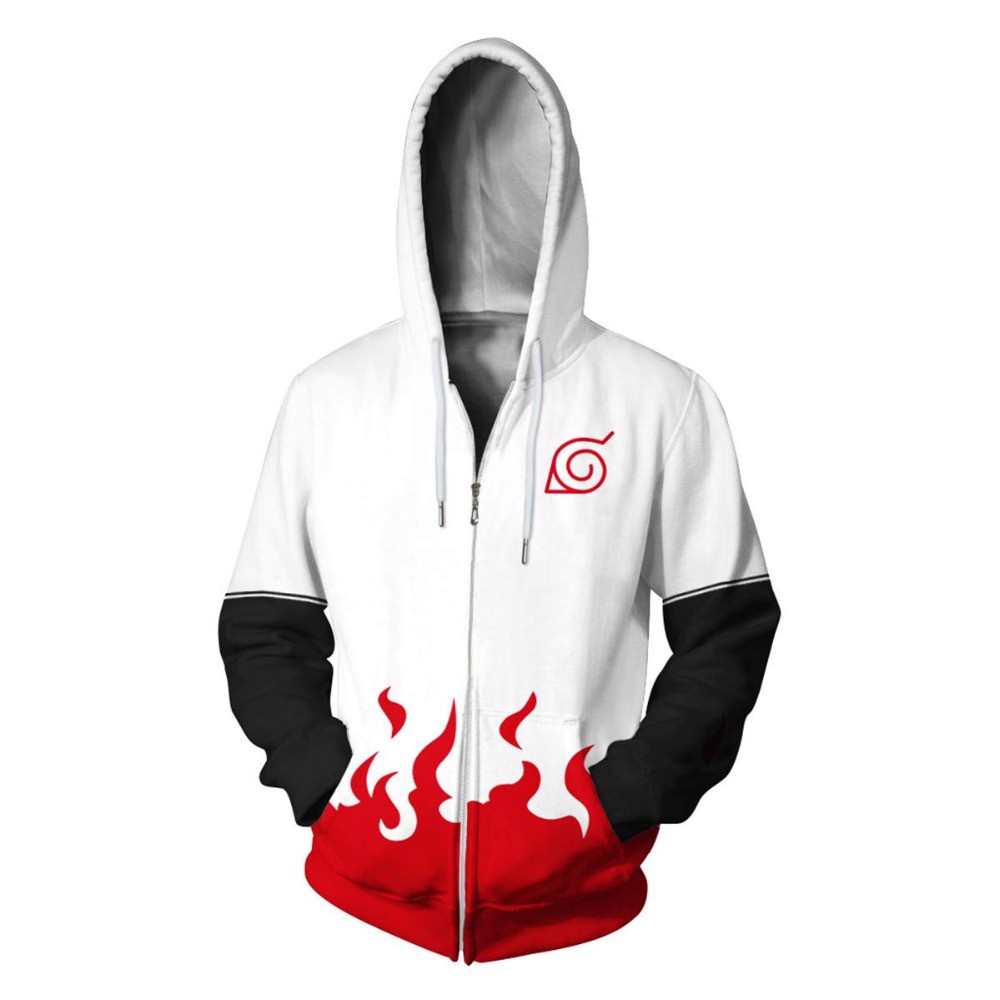 Hot Anime Naruto 3D Zip Jackets Cosplay Costumes Men Hoodies ...