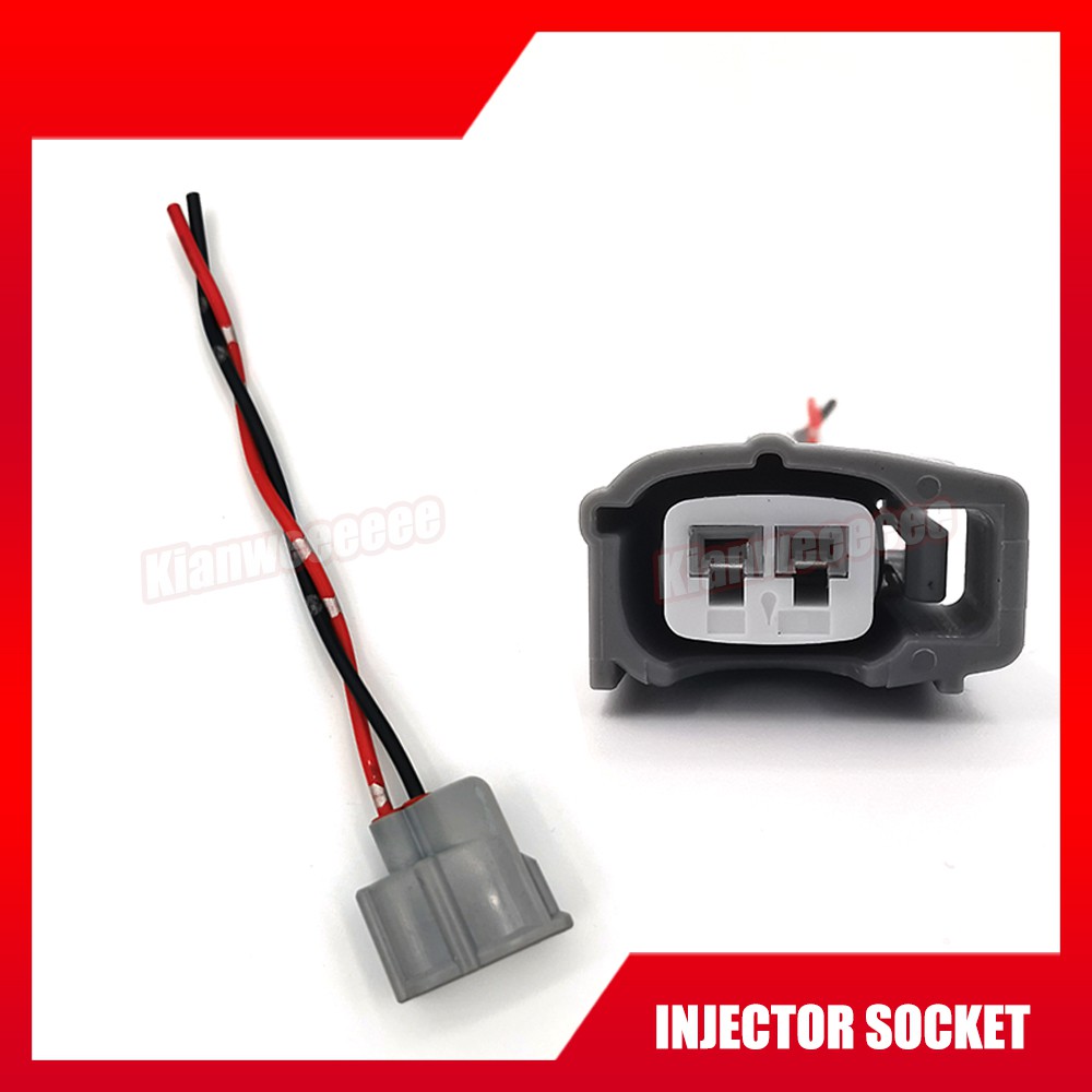 Perodua Myvi Alza Toyota Hilux Daihatsu YRV Fuel Injector Socket 2 Pin ...