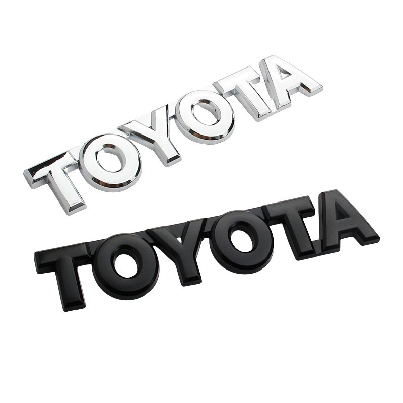 Metal TOYOTA Logo Letter Car Auto Side Fender Rear Trunk Emblem Badge ...