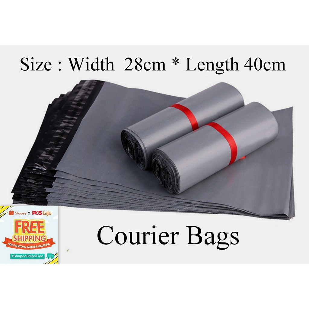 Ready Stock 10 pics / 50 pics 28*40 Flyer Plastic Courier Bag Packing ...