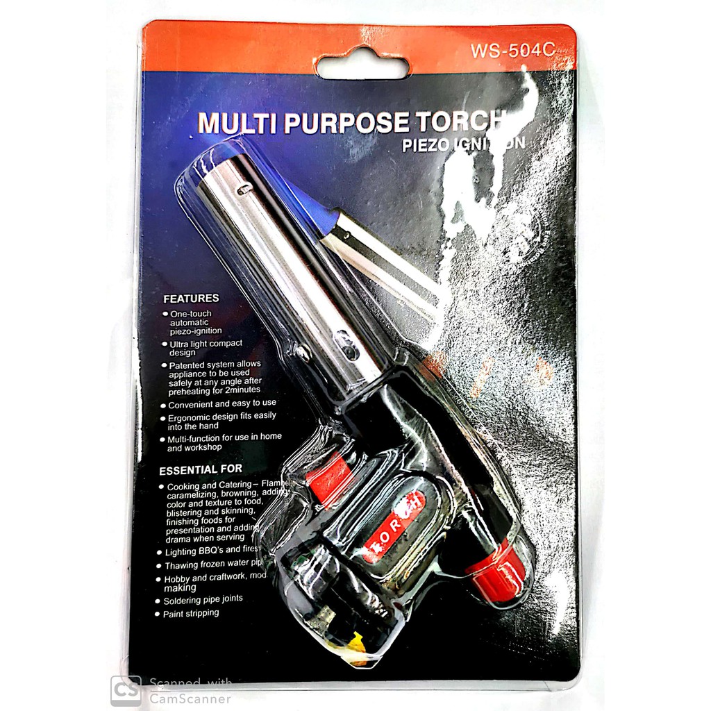 Multi Purpose Torch Piezo Ignition WS-504C | Shopee Malaysia