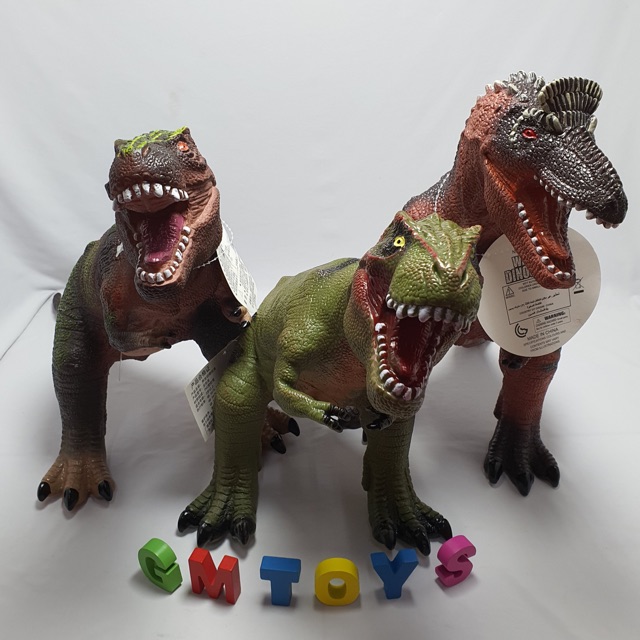 Dinosaurs soft rubber toys (B) / T-rex dinosaurs/ rubber dino with ...