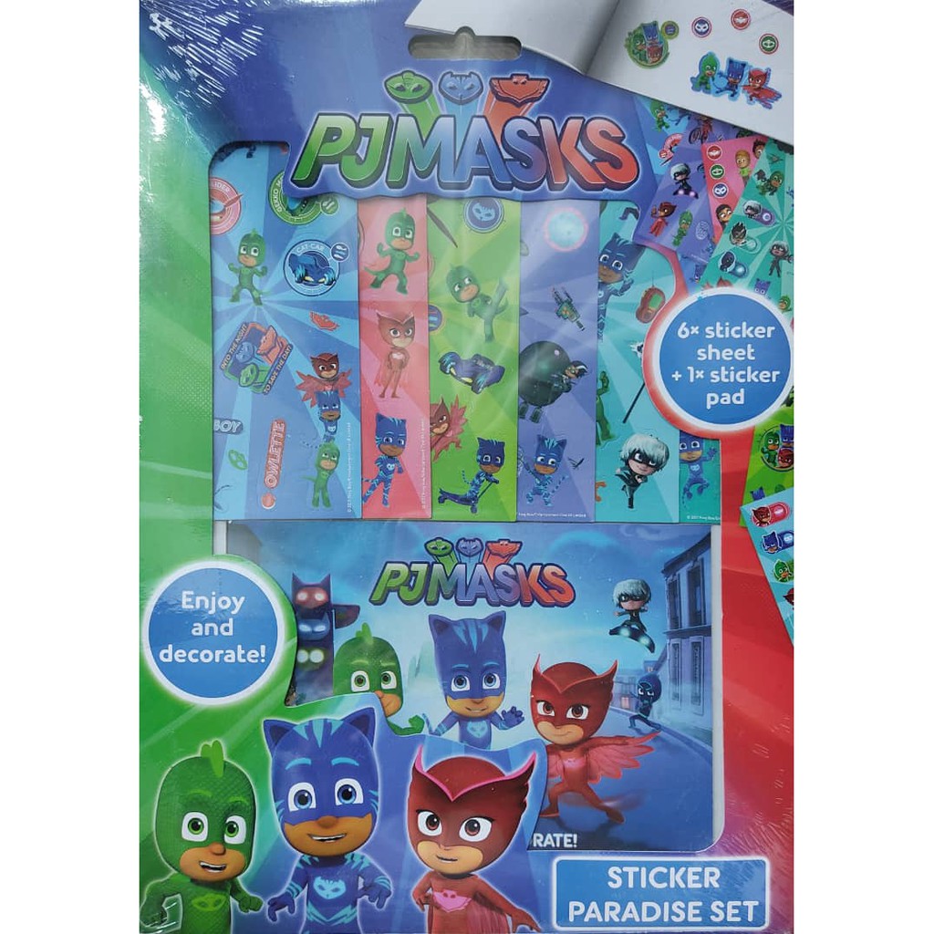 Original PJ Masks Sticker Paradise Set | Shopee Malaysia