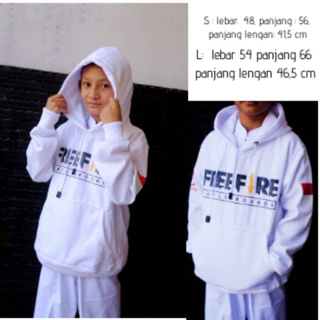 PUTIH Boys FREE FIRE Jackets/Cool FREE FIRE Jackets/GAMERS Jackets ...