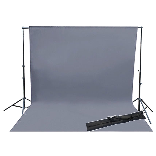 Muslin Backdrop Kit With Stand - Grey (3M x 6M) | Shopee Malaysia