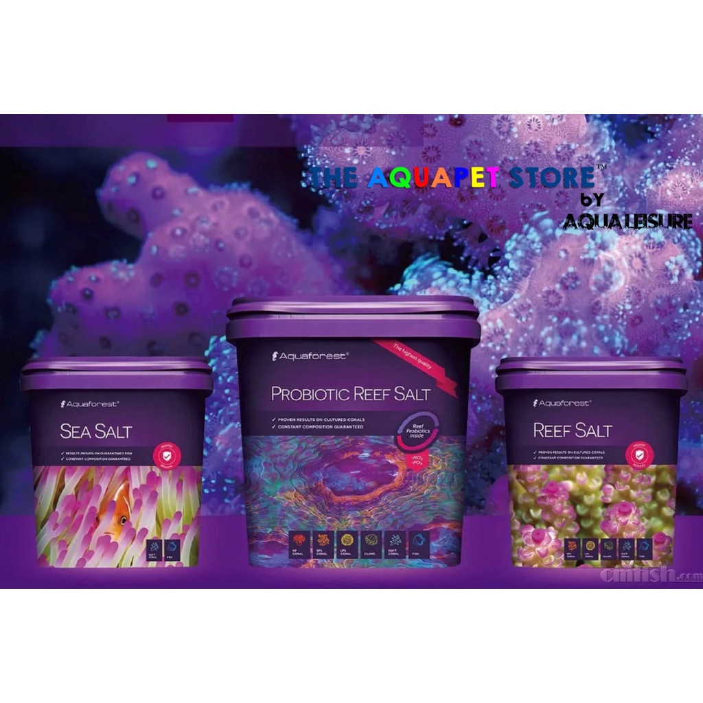 1KG (REPACK) AQUAFOREST SEA SALT, REEF SALT, PROBIOTIC REEF SALT ...