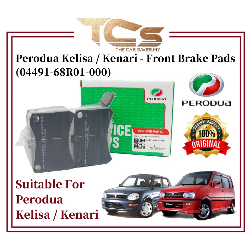 ORIGINAL Perodua Kelisa / Kenari - Front Brake Pads (04491-68R01-000) | Shopee Malaysia
