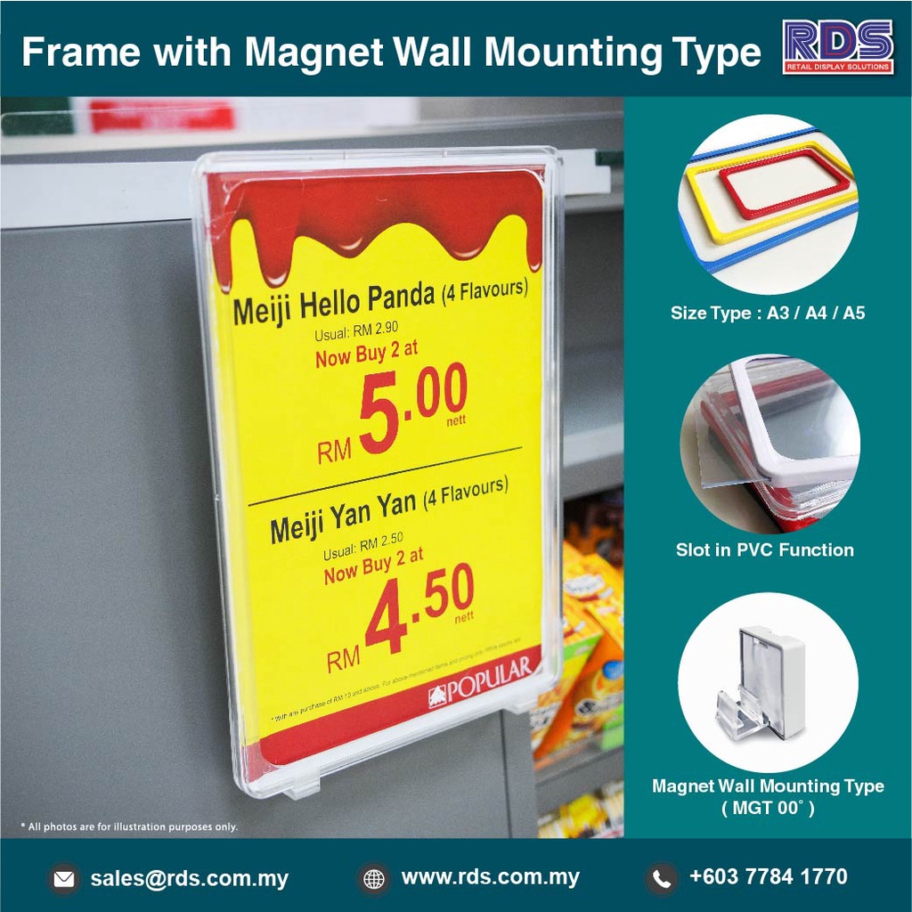 Pop Display Advertising Poster Frame Magnet Frame Set warehouse raking ...