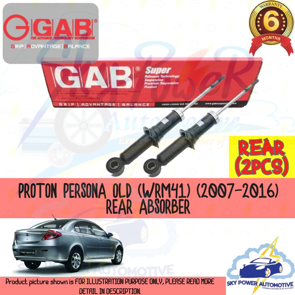 PROTON PERSONA OLD (WRM41) (2007-2016) GAB SUPER GAS SHOCK ABSORBER ...