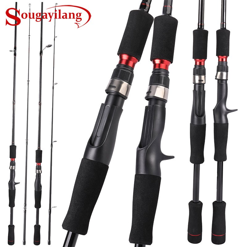 Sougayilang Spinning/Casting Fishing Rod 2 Sections High Carbon Fiber Eva Handle (1.8M/2.1M ...