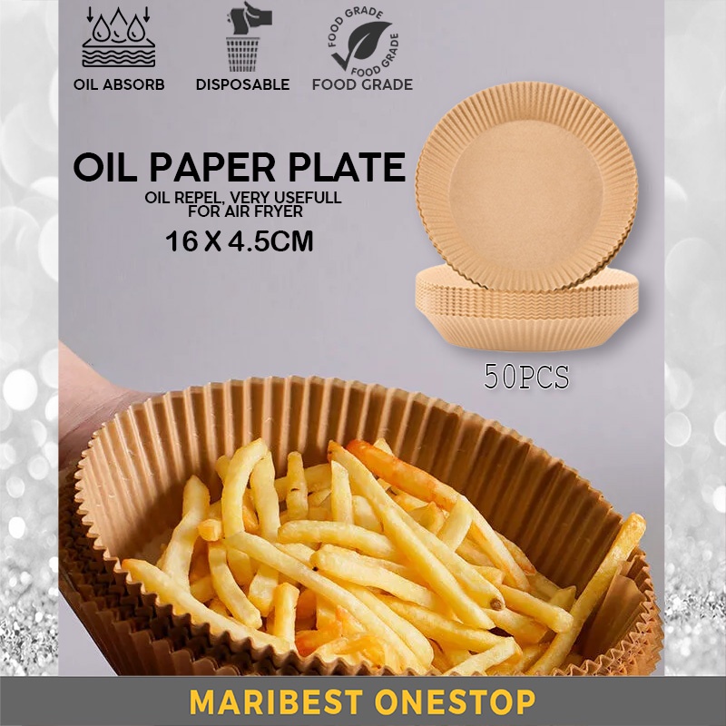 50Pcs Air Fryer Disposable Paper Tray Household Non-Stick Kitchen ...