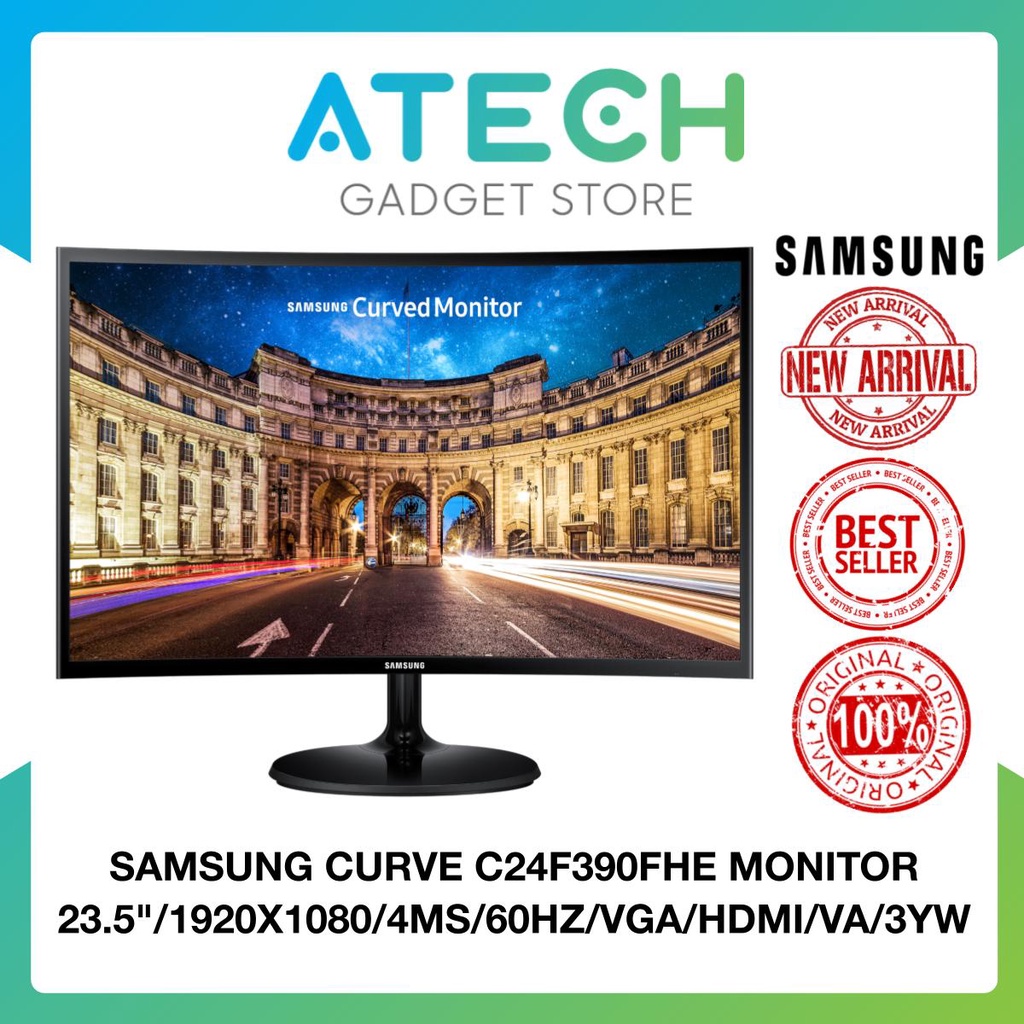 Samsung LC24F390FHE C24F390FHE 23.5" Full HD Curve Gaming LED Monitor ...