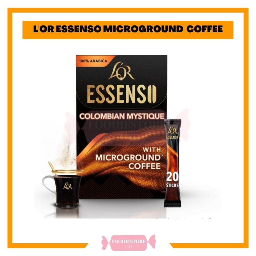 (0 Sugar) L'OR ESSENSO Microground Black Coffee Instant Pure Coffee, 20 ...