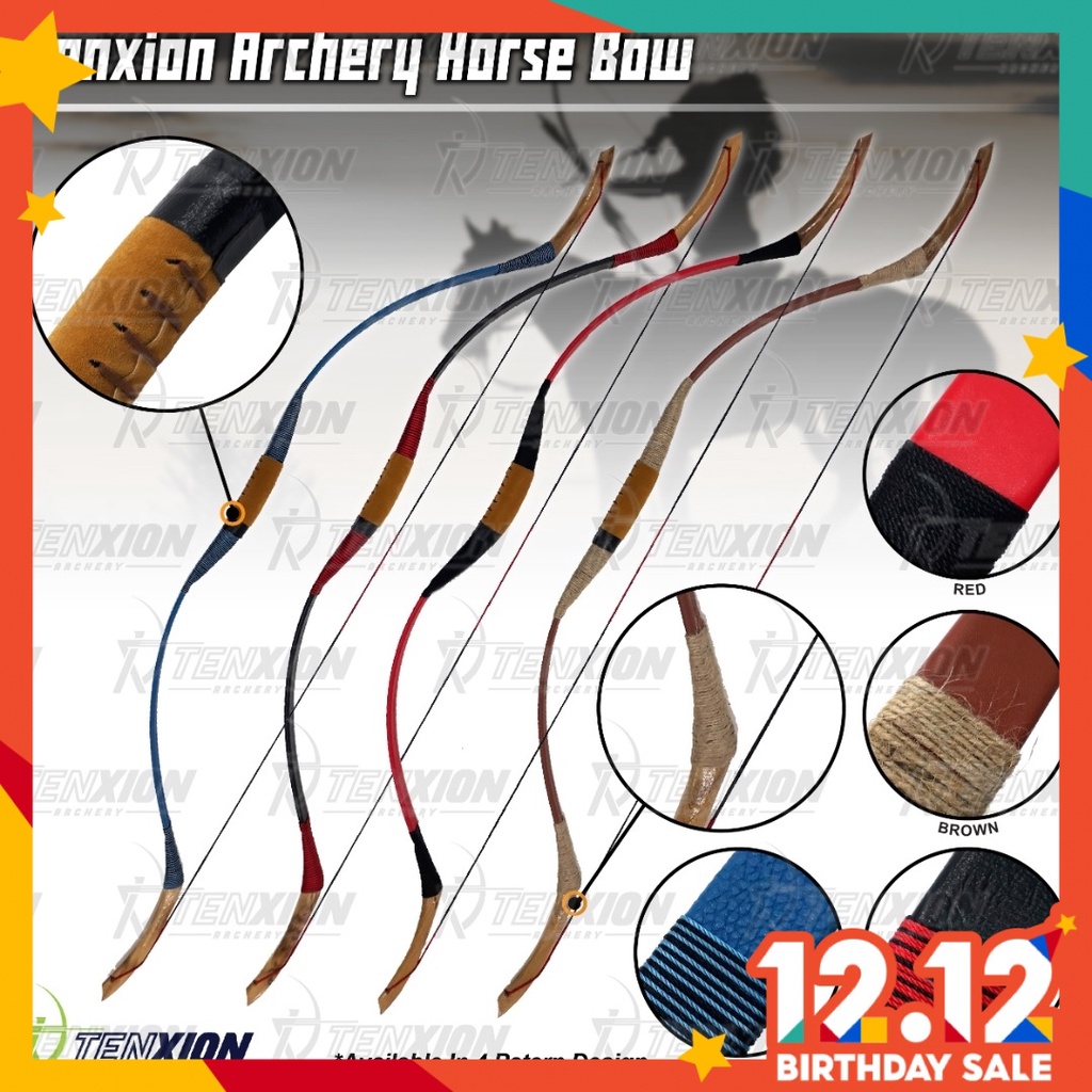 8 Years Warranty TenXion Archery Han Traditional Horse Bow Handmade ...