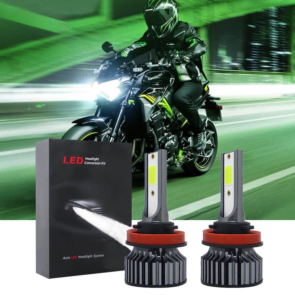 For Kawasaki Z750 Z800 Z900 - 2PC Bright 6000K LED Headlamp HeadLight ...
