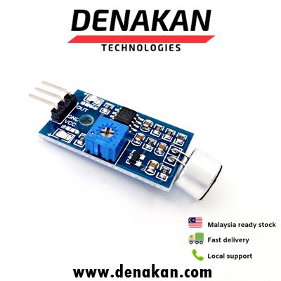 Arduino Microphone Adjustable Sound Detection Mic Sensor Module 3-pin ...