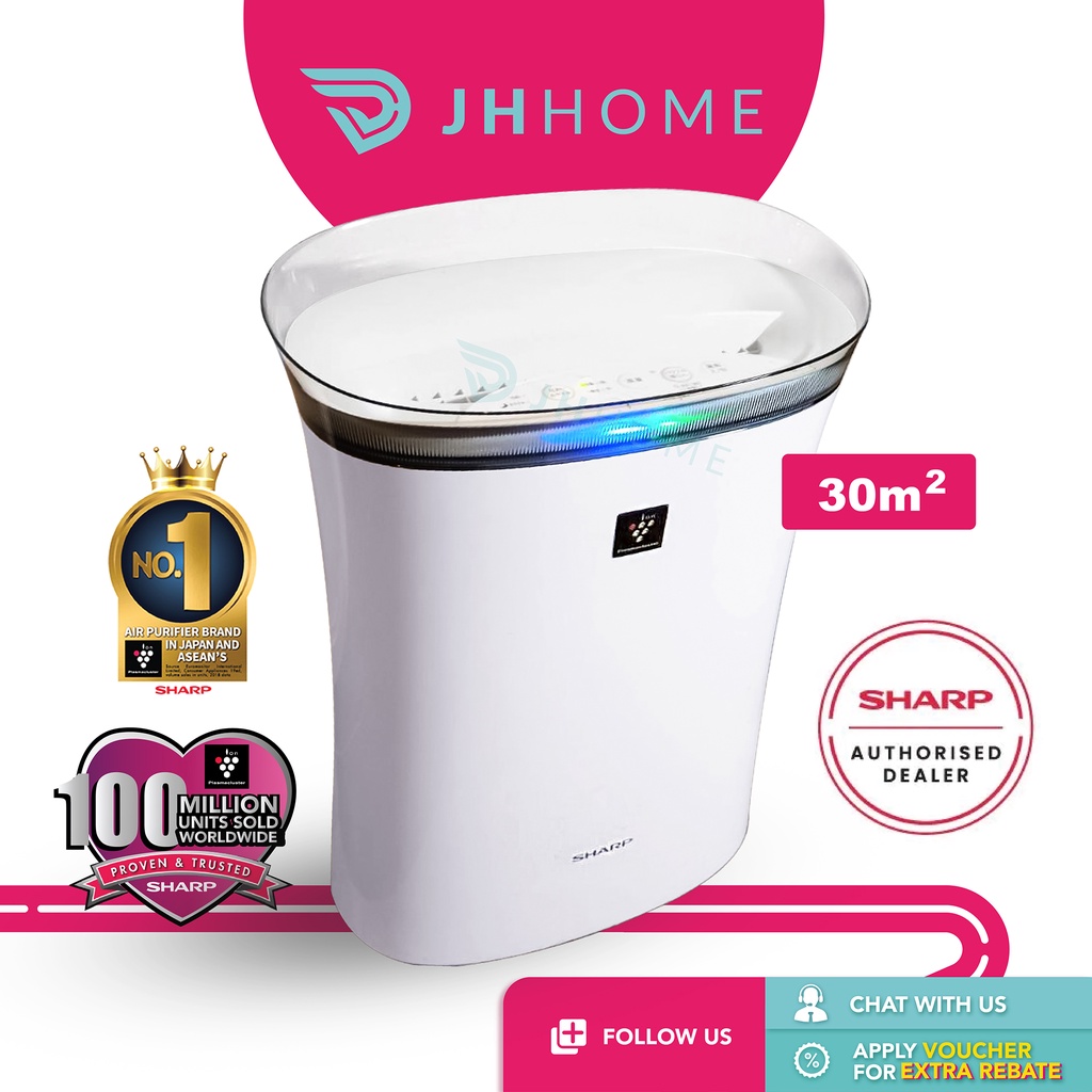 Sharp Plasmacluster Haze Mode 322sqft Couverage Air Purifier FPF40LW ...