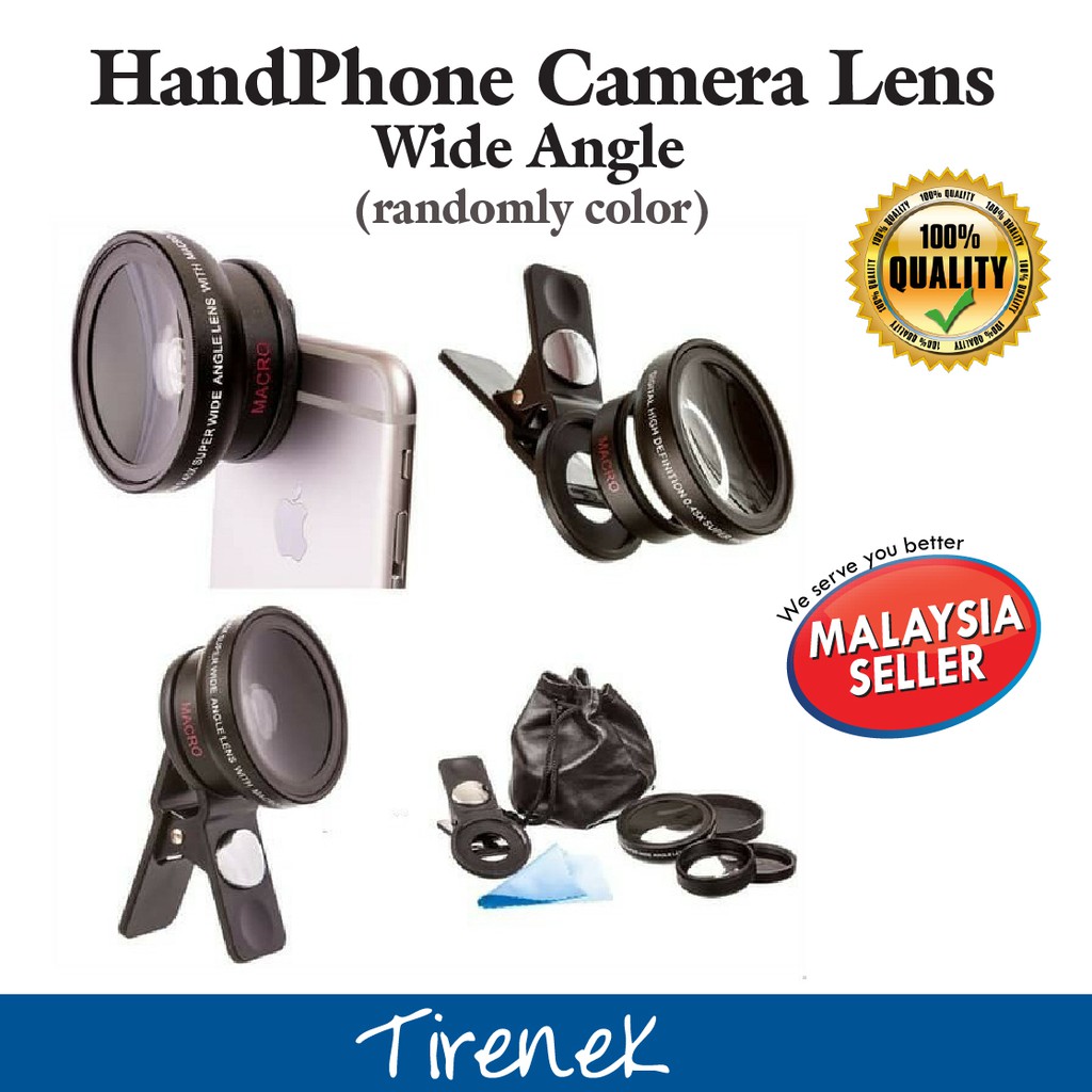 [Good Quality] HandPhone Camera Lens 2 in 1 HD Lens Kit 0.45X Wide ...