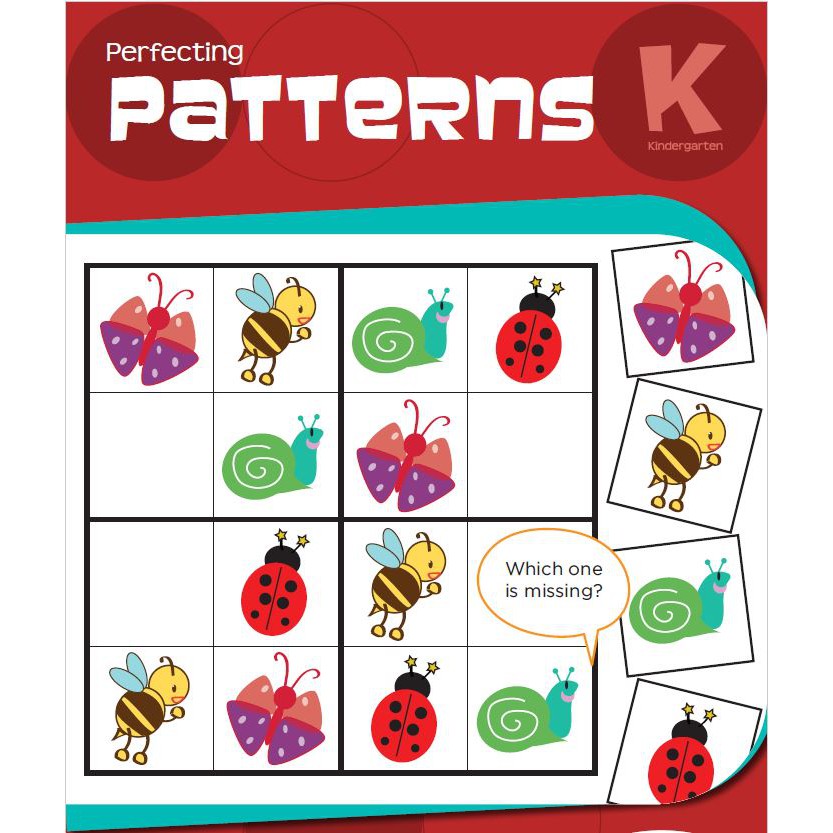 Kindergarten Math Activity Workbook/Worksheets: Patterns | Shopee Malaysia