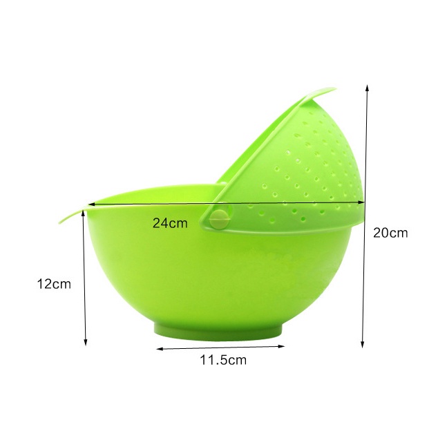 Colander/Fruit Vegetable Washing Bowl with Outer Strainer/Washing ...