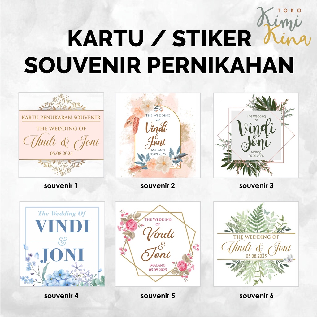 Souvenir CARD / STICKER / WEDDING / THANK YOU CARD / THANK YOU CARD ...