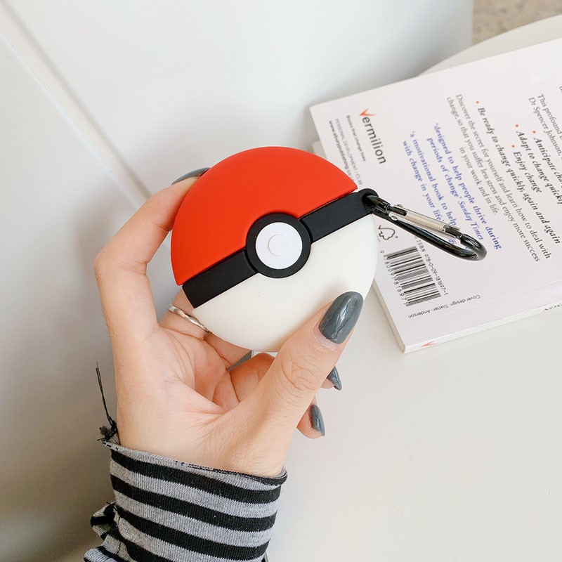 💥Ready Stock💥Soft Silicone POKEBALL Rubber Case for Airpods 1/2 ...