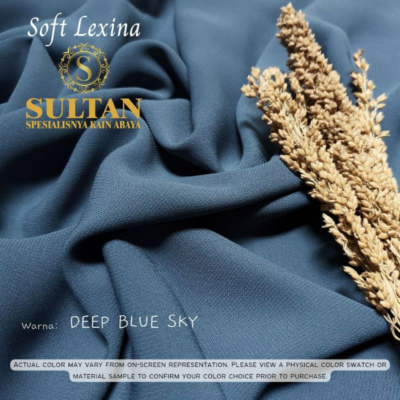 Indonesian Sultan Abaya Fabric Soft Lexus/Soft Lexina Deep Blue Sky ...