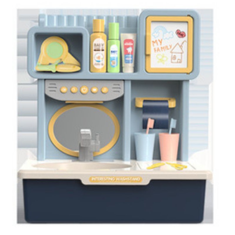 Wash-up Bath Toilet Toys With Running Water Electric Toiletries Pretend ...