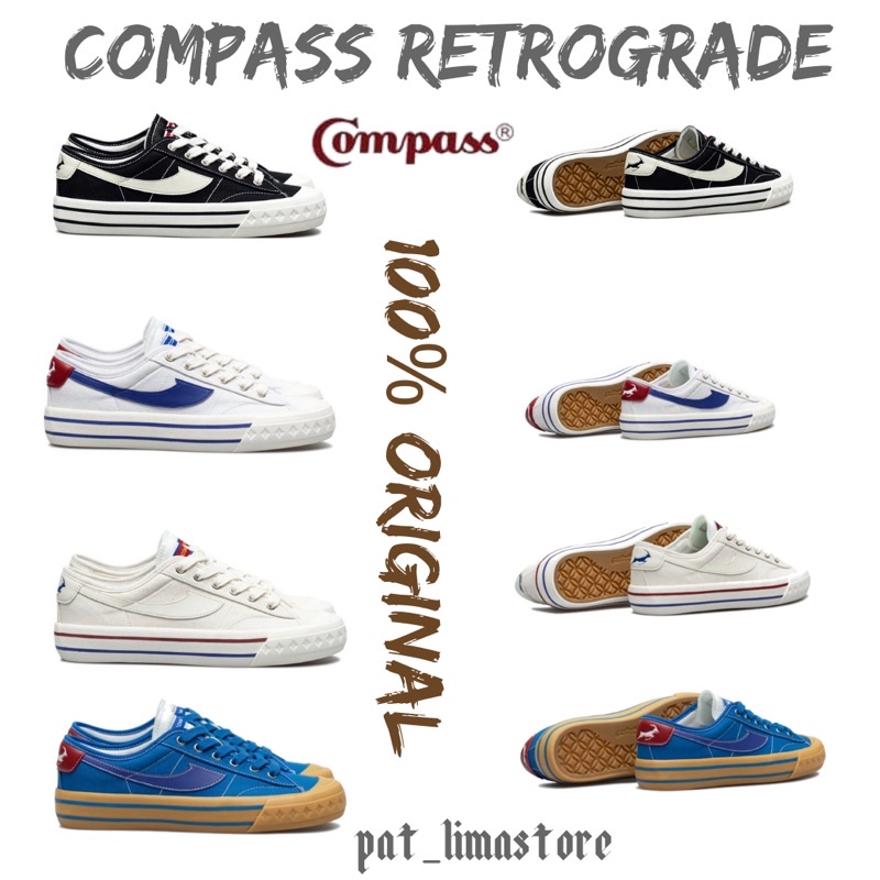 Compass Retrograde Low BW/White Blue/Cream/Blue Gum 100% Original ...