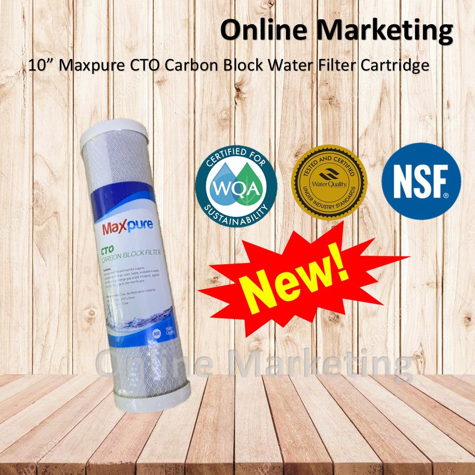 MAXPURE 10" CTO CARBON BLOCK WATER FILTER CARTRIDGE | Shopee Malaysia