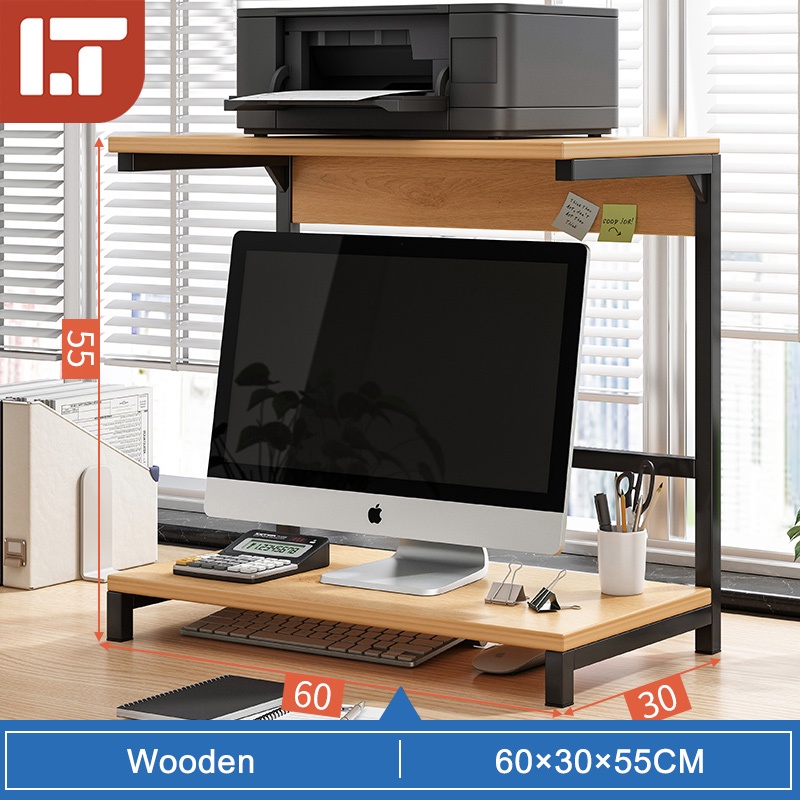 Monitor Stand Riser With LED Light Printer Rack Laptop Stand Computer ...