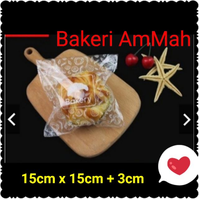 Plastik Roti 15cm x 15 cm - Corak Bakery (1pack ) | Shopee Malaysia