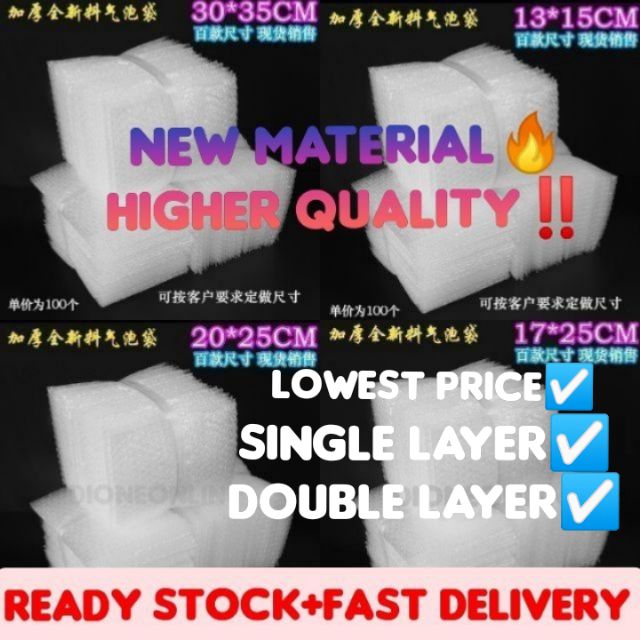 READY STOCK 🇲🇾100pcs Bubble wrap pocket packaging bag envelope wrap ...