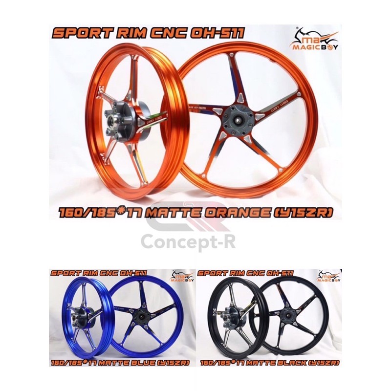 Magic Boy Sport Rim FG511 Y15ZR/Y16ZR/RS150 1.6/1.85x17 CNC Forged Magic Boy Sport Rim OH 511 ...