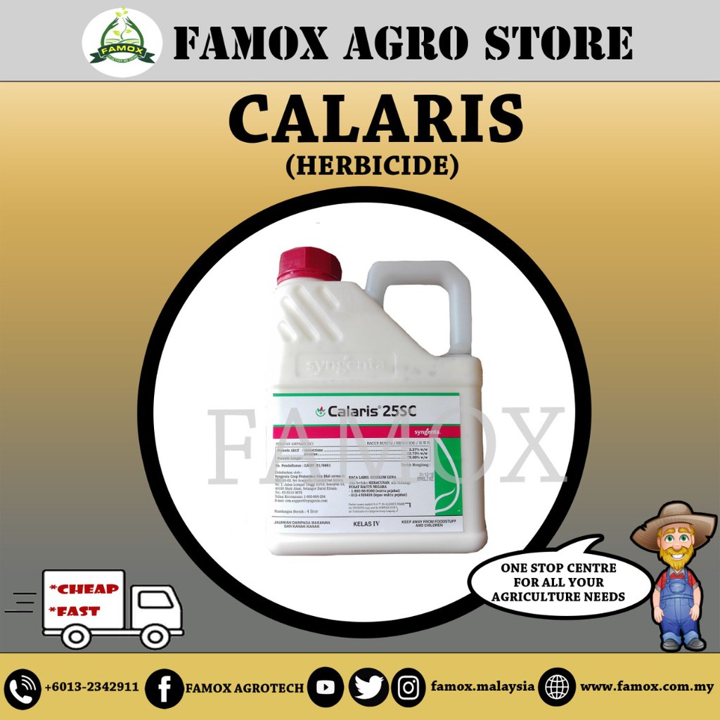 CALARIS 25SC 4L (RACUN RUMPAI / HERBICIDE) | Shopee Malaysia