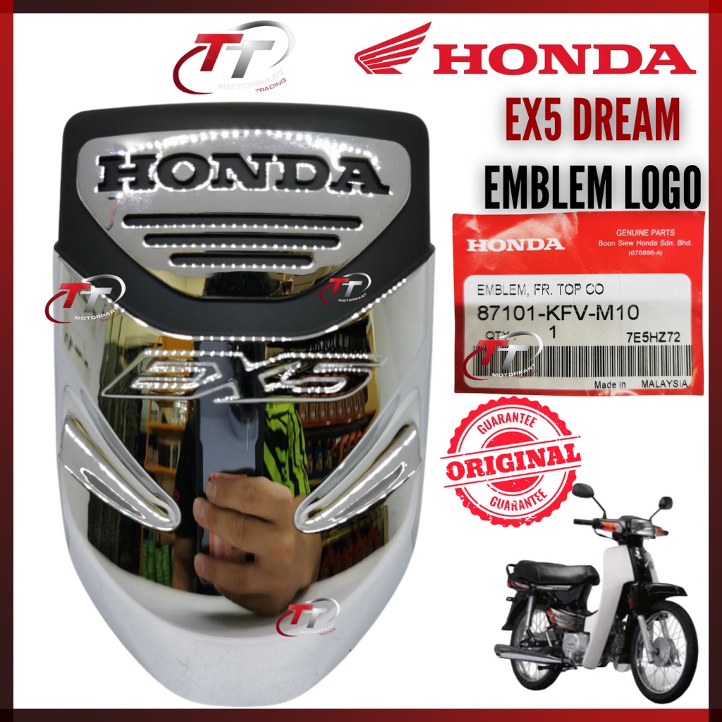 100% ORIGINAL HONDA EX5 DREAM LOGO HORN EMBLEM LOGO LAMBANG HORN DEPAN FRONT 87101-KFV-M10 ...