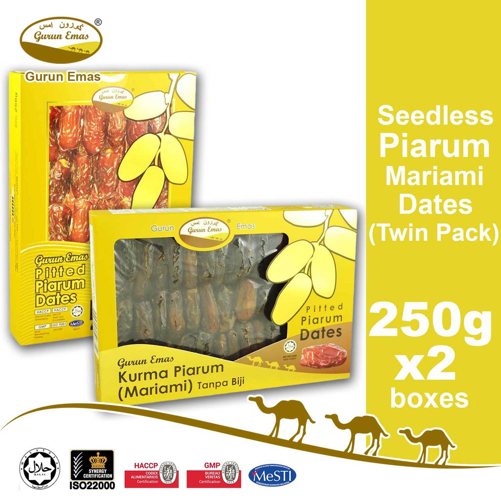 Gurun Emas Pitted Piarum Mariami Dates (250g) x 2 Boxes | Shopee Malaysia