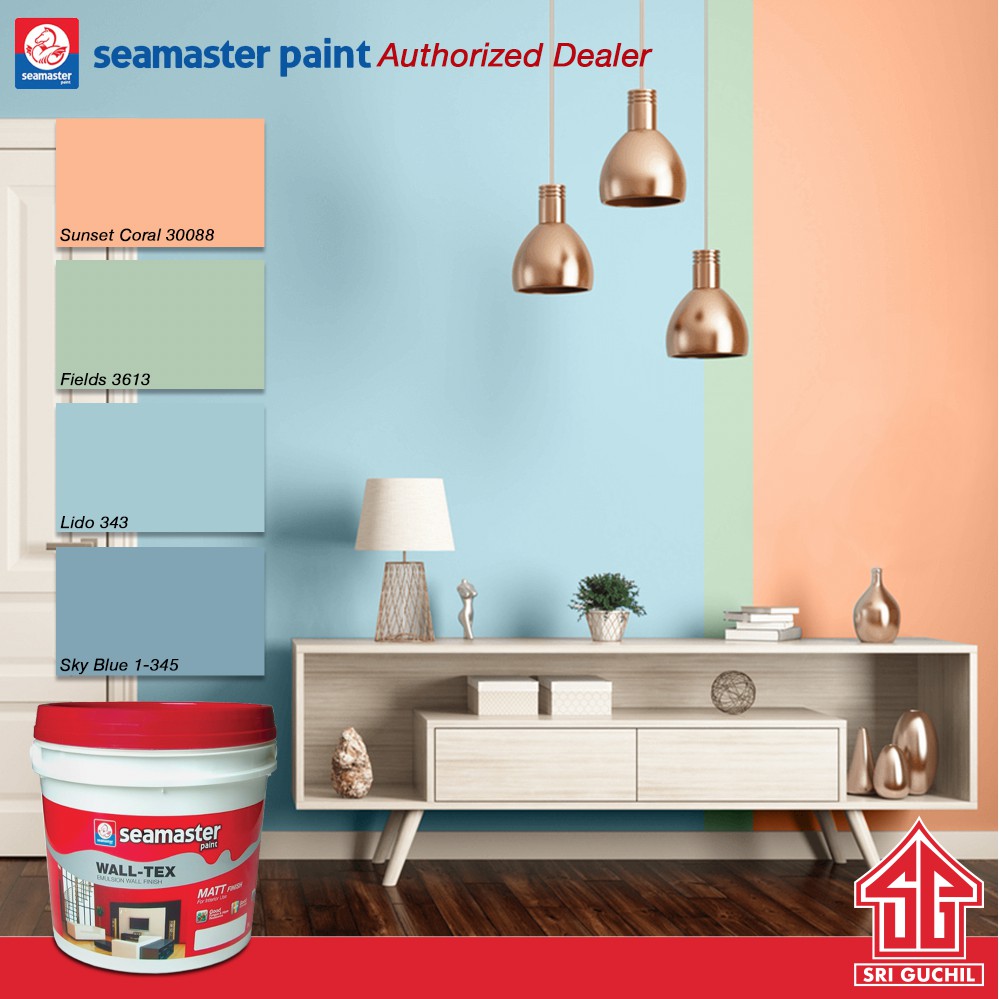 [READY STOCK] Seamaster Paint Wall Tex Emulsion Paint 7700 Series (7L ...