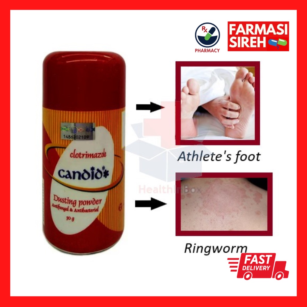 Candid Dusting Powder Anti-Fungal & Anti-Bacterial Clotrimazole 30g ...