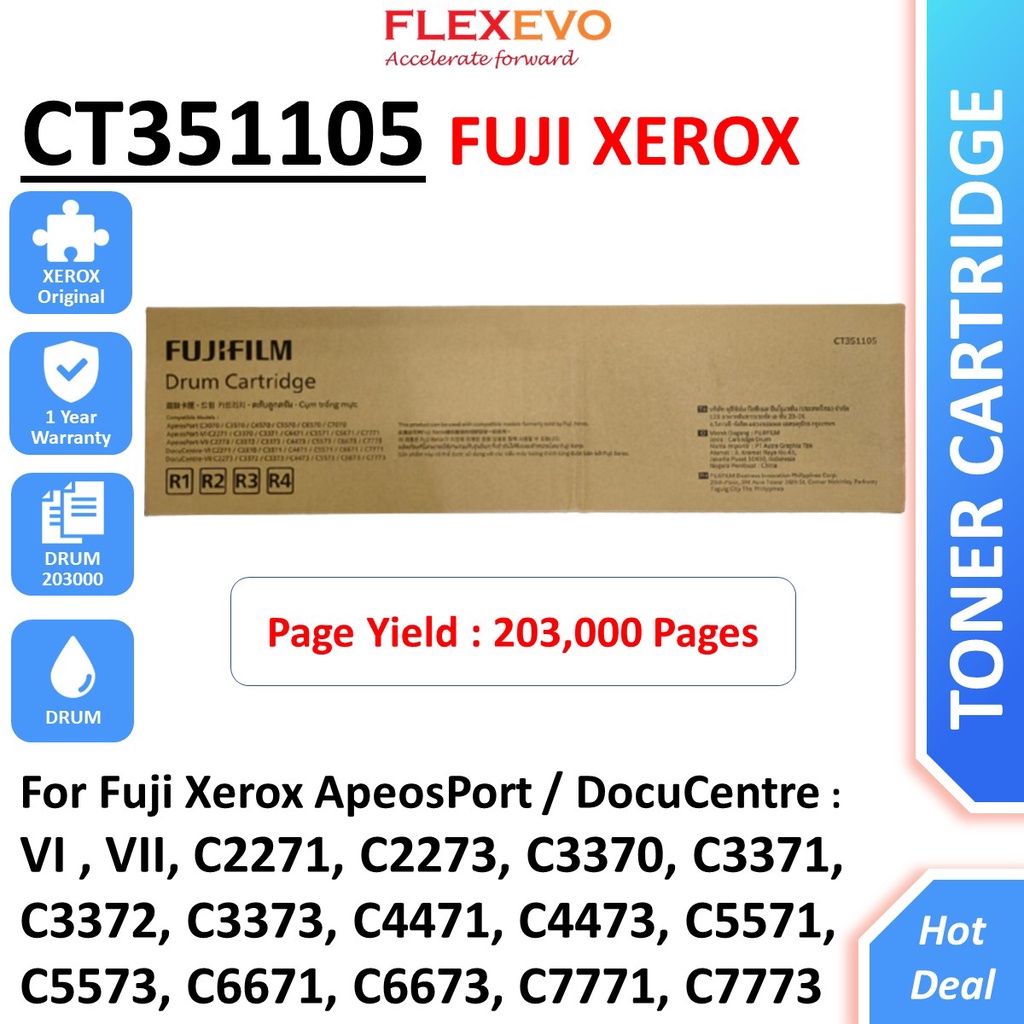 Fuji Xerox CT351105 Drum Apeosport Docucentre VI VII C2271 C2273 C3370 ...