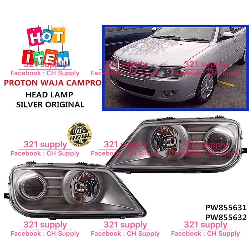 Proton Waja 2007 Head Lamp CPS CAMPRO / HeadLamp MC3 (NON HID) LAMPU ...