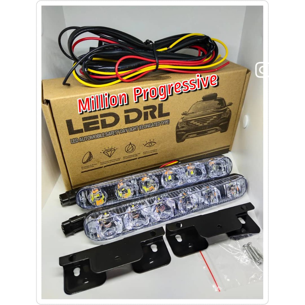 UNIVERSAL LED DRL LED AUTOMOBILE SAFETY DAY LIGHT (ELONGATED TYPE ...