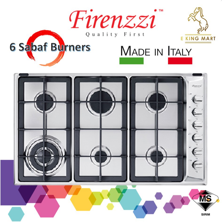 Firenzzi Built In Hob Gas Hob Prestige Made In Italy Gas Cooker Sabaf 6 ...