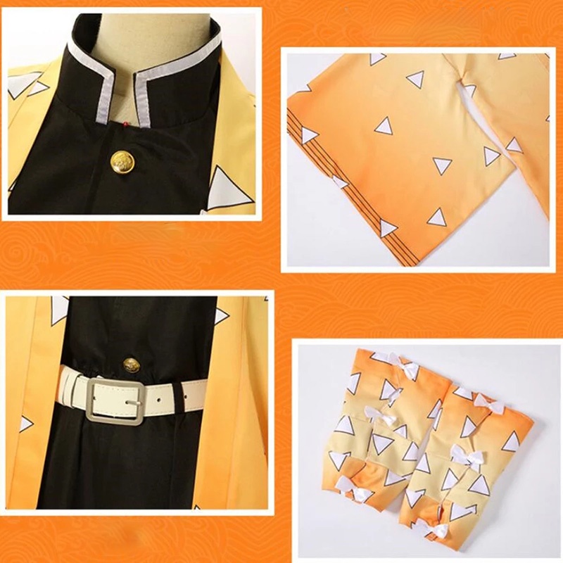 Anime Kimono Cosplay Demon Slayer Kimetsu no Yaiba Agatsuma Zenitsu ...