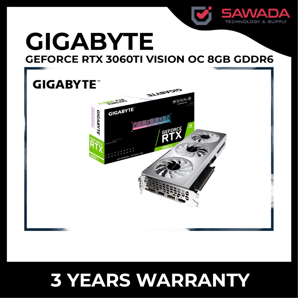 GIGABYTE GEFORCE RTX 3060TI VISION OC 8GB GDDR6 | Shopee Malaysia