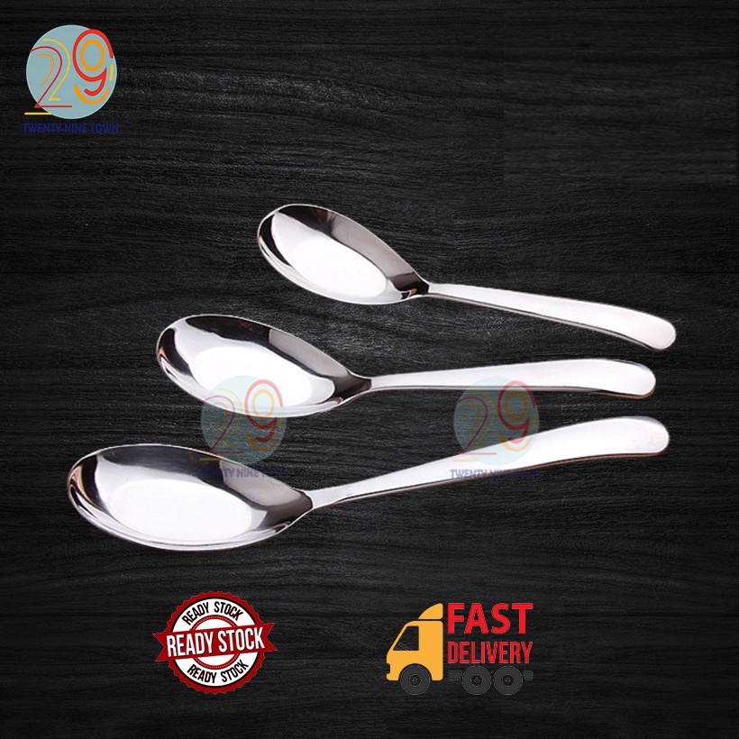Thick Stainless Steel Tableware Spoon Cutlery Flatware Table Spoon ...