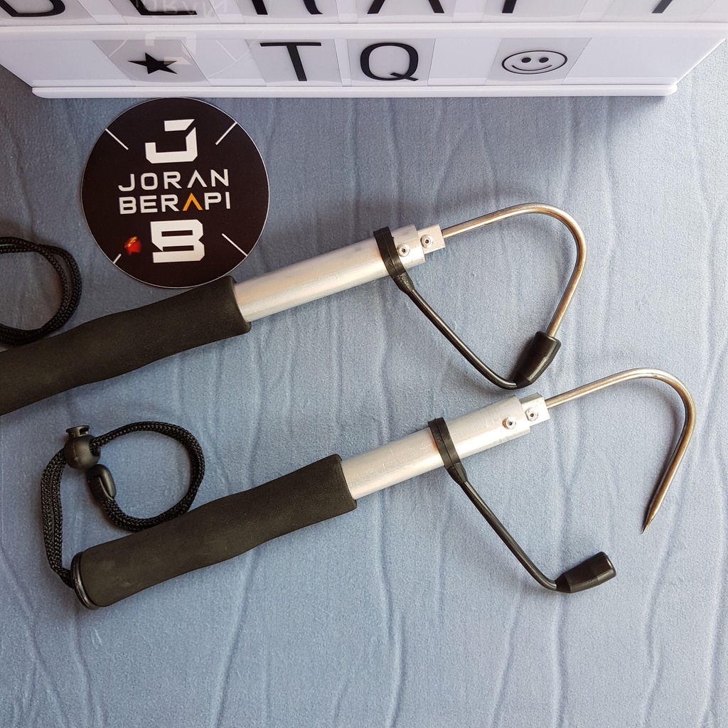Fishing Gaff Gancu Ikan Stainless Steel Alloy Adjustable 60cm ...